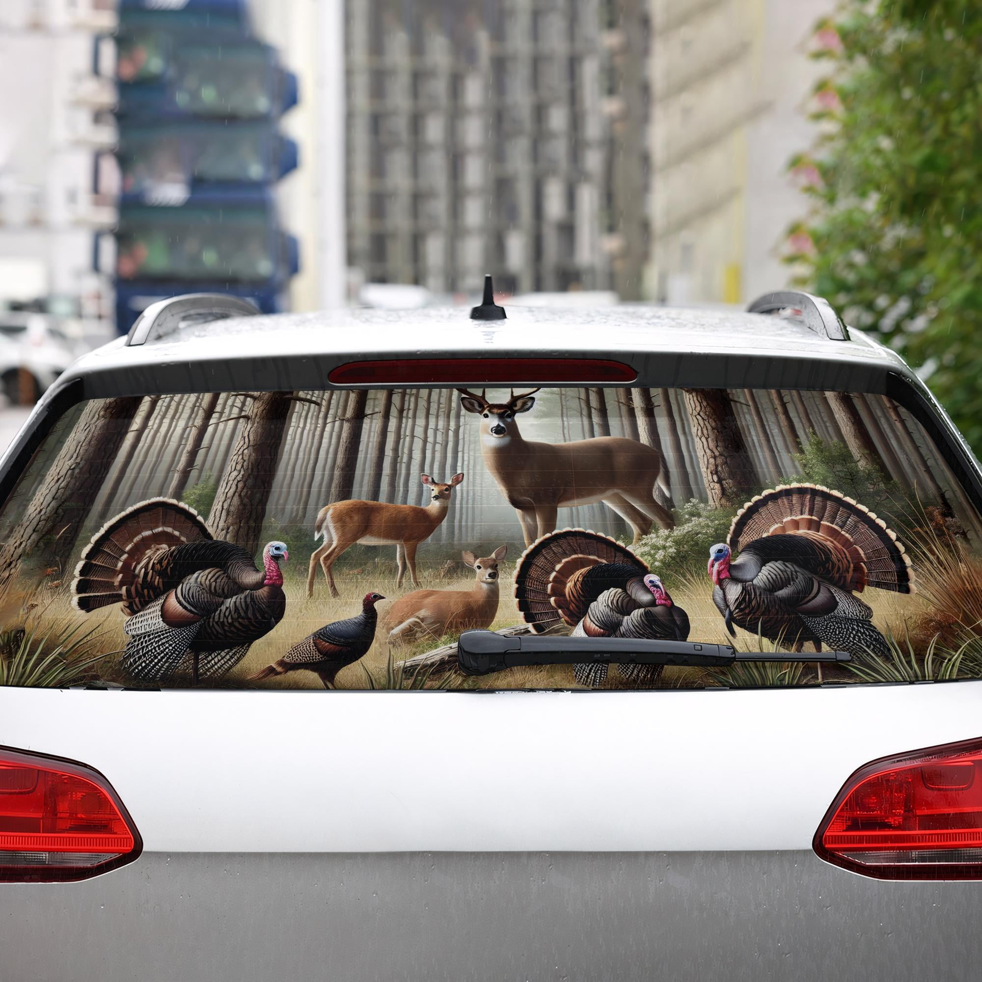 Lotusprinthandmade Hunting Turkey Deer Rear Window Car Decal 3 Sizes ...