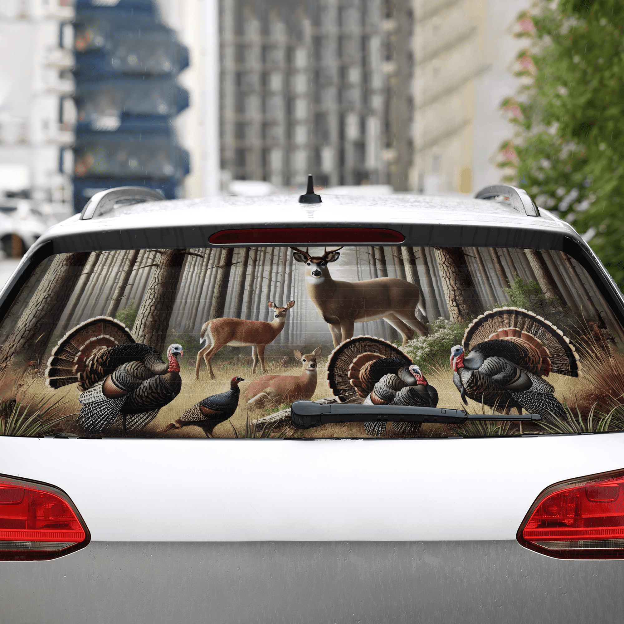 Lotusprinthandmade Hunting Turkey Deer Rear Window Car Decal 3 Sizes ...
