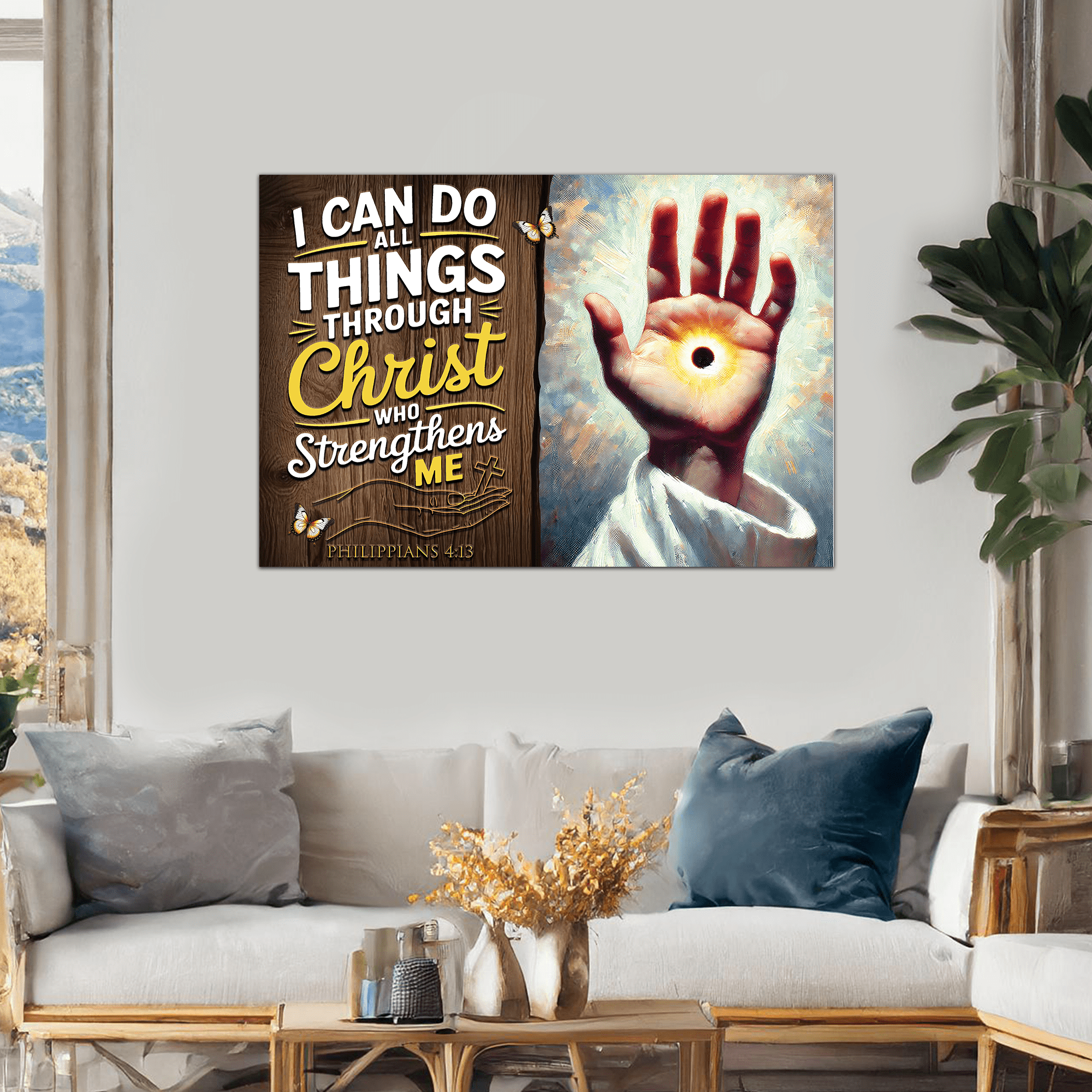 Lotusprinthandmade I Can Do All Things Through Christ Jesus Hands ...