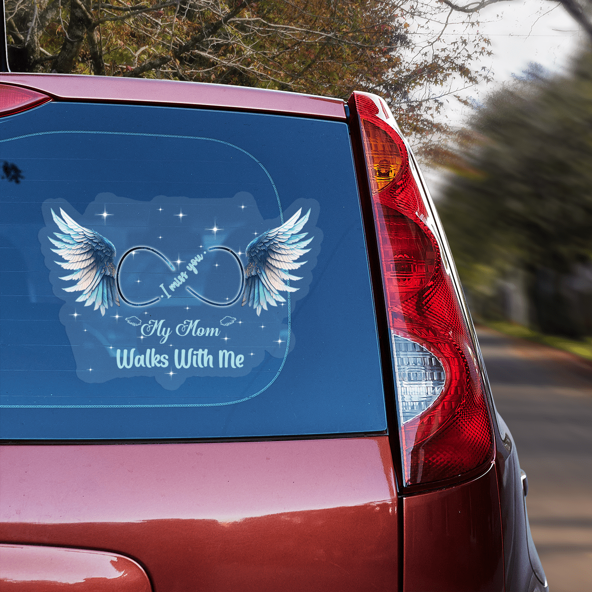 Lotusprinthandmade I Miss You My Mom Walks with Me Memorial Transparent ...