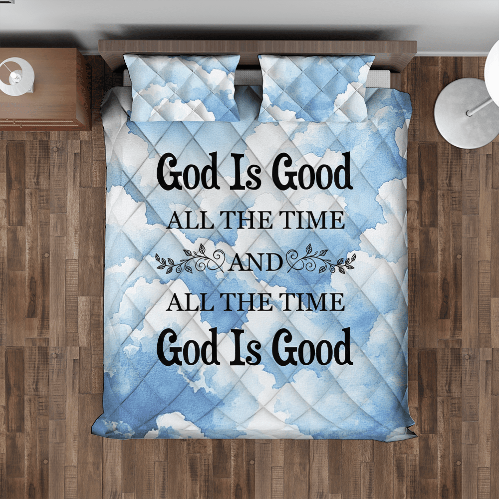 Lotusprinthandmade Inspirational Christian God Is Good Quilt Bedding ...