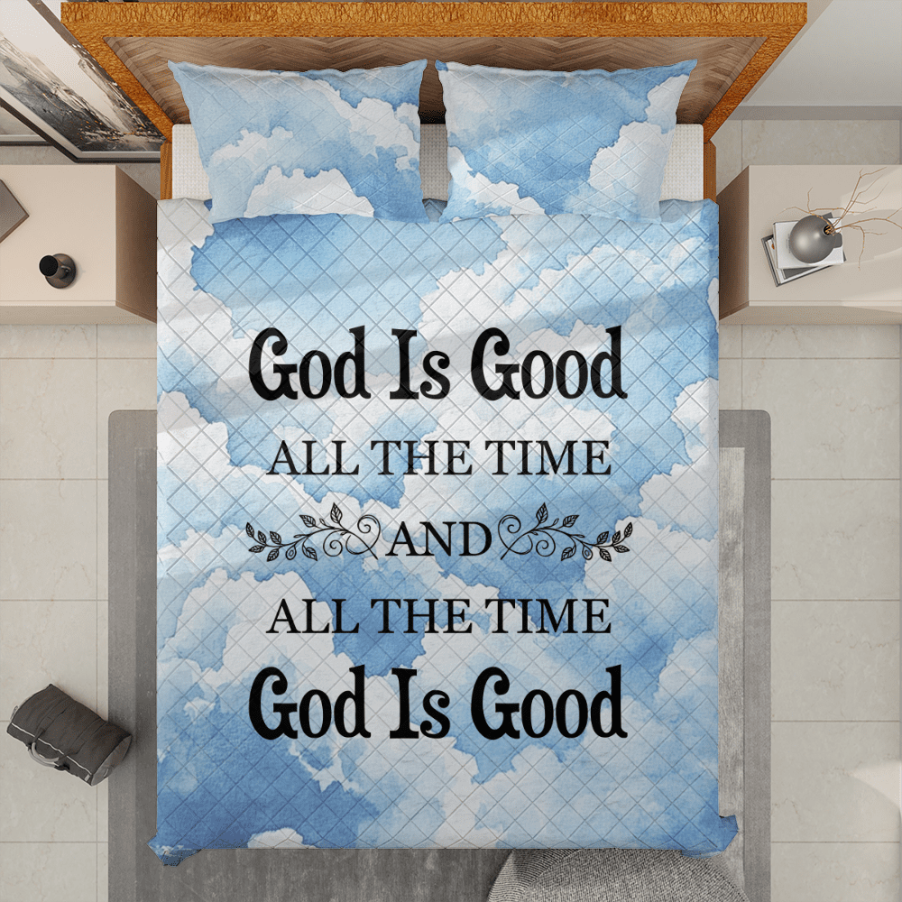 Lotusprinthandmade Inspirational Christian God Is Good Quilt Bedding ...