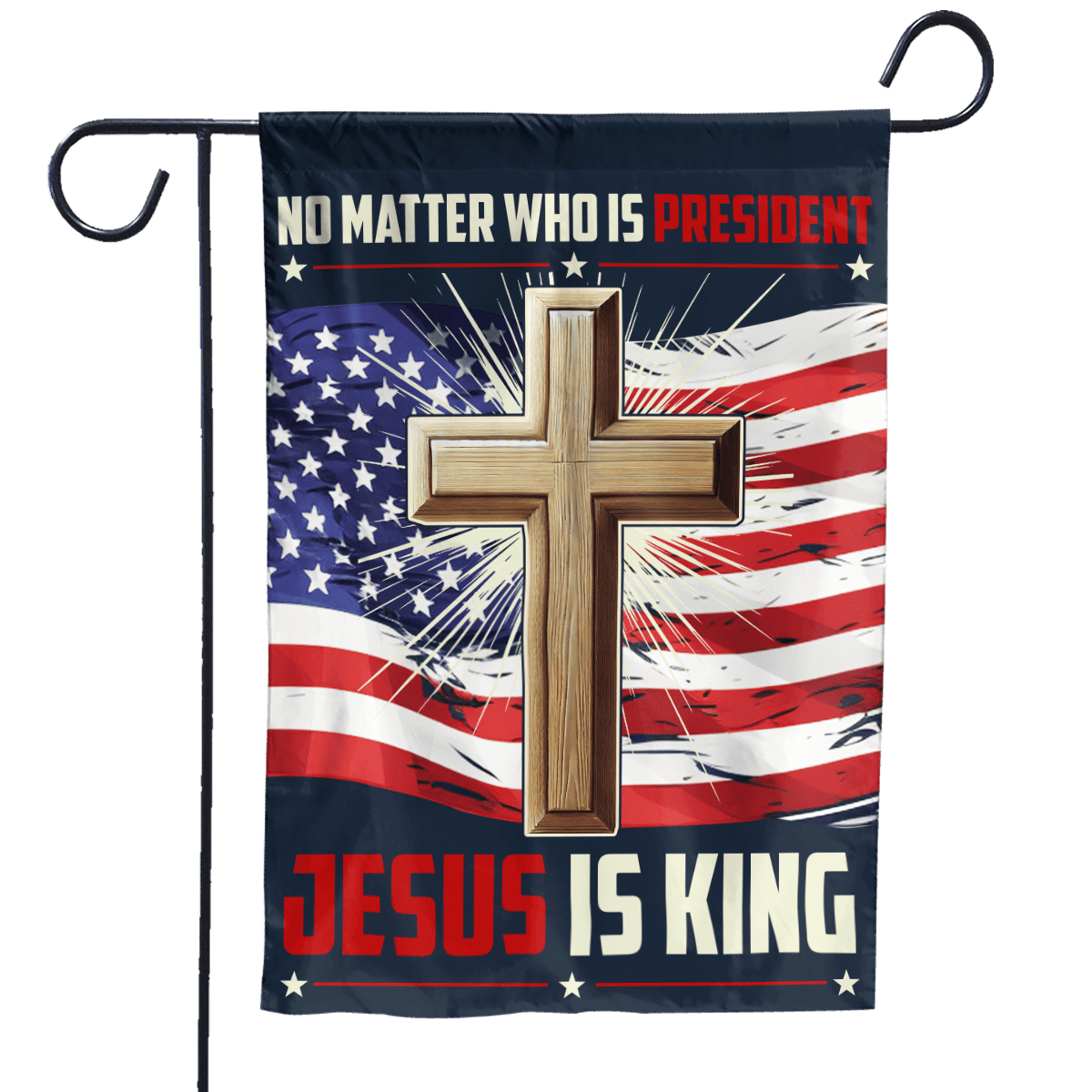 Lotusprinthandmade Jesus 2024 US Flag Jesus Is King 100% Polyester ...