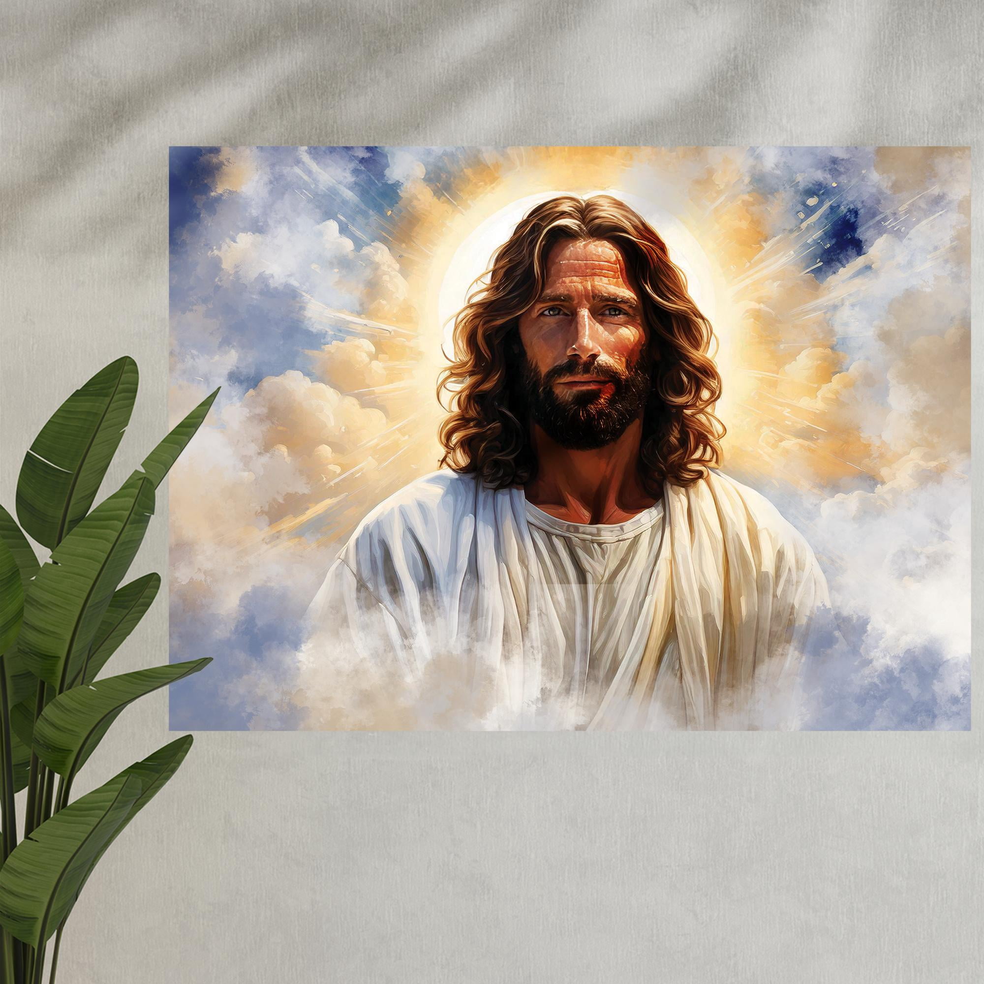 Lotusprinthandmade Jesus Christ Neutral Tones Poster 24" x 36", Print ...