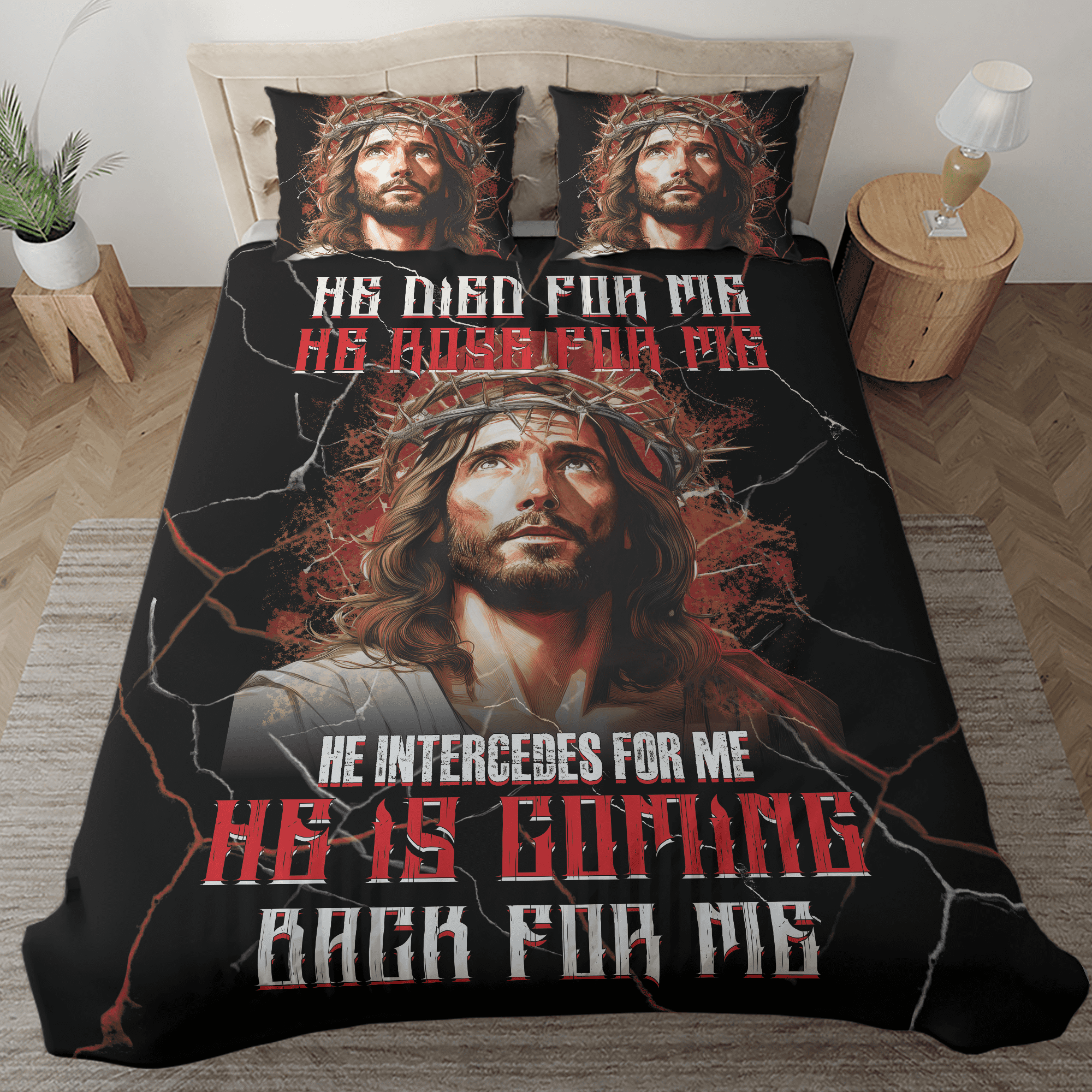 Lotusprinthandmade Jesus Christian Bedding Set (Made in Vietnam) (78x88 ...