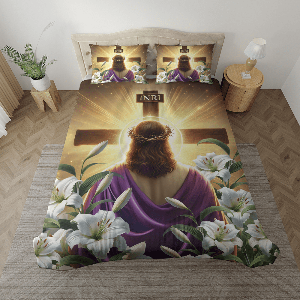 Lotusprinthandmade Jesus Christian Bedding Set (Made in Vietnam) (78x88 ...