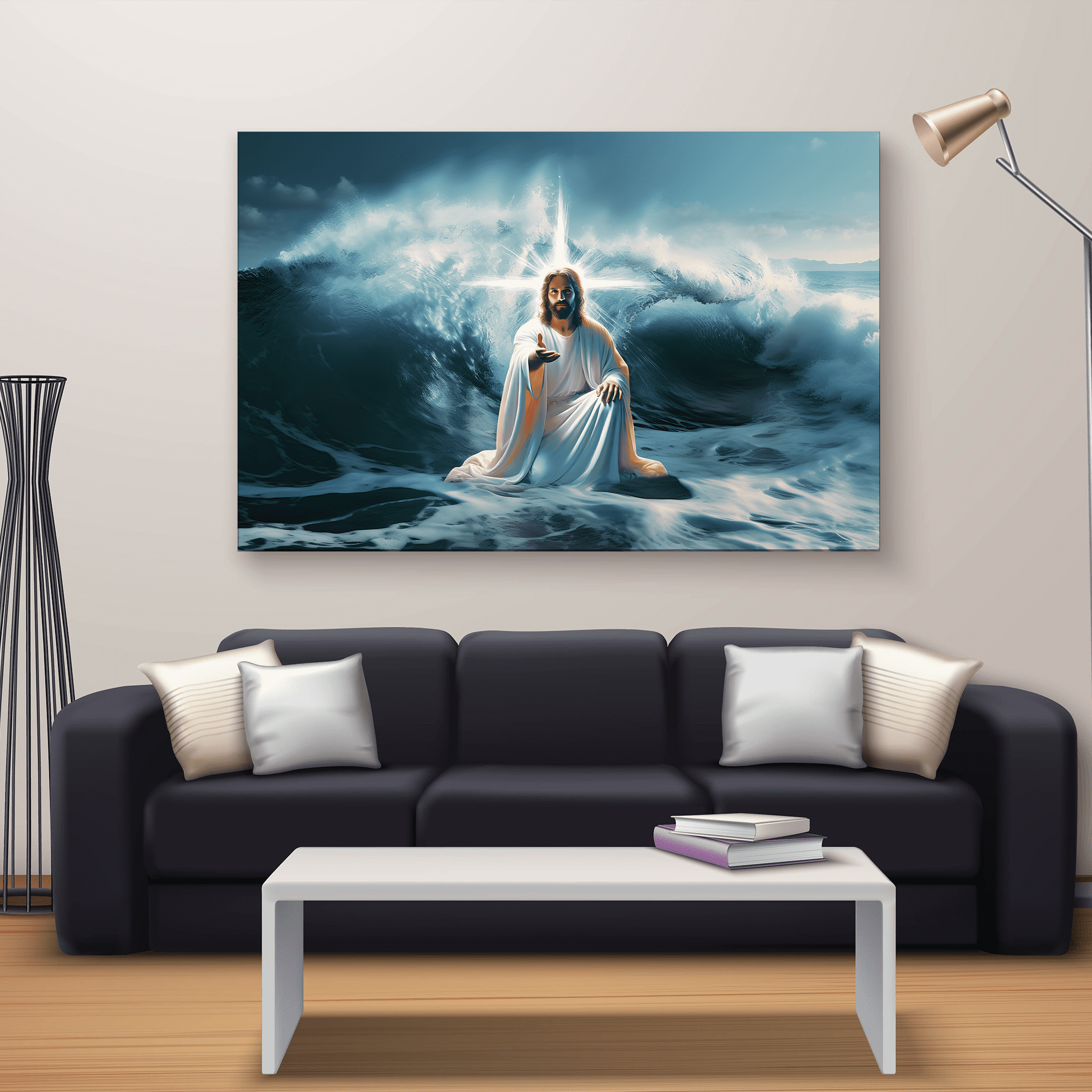 Lotusprinthandmade Jesus Christian Focus On Me Not The Storm Canvas 1 ...