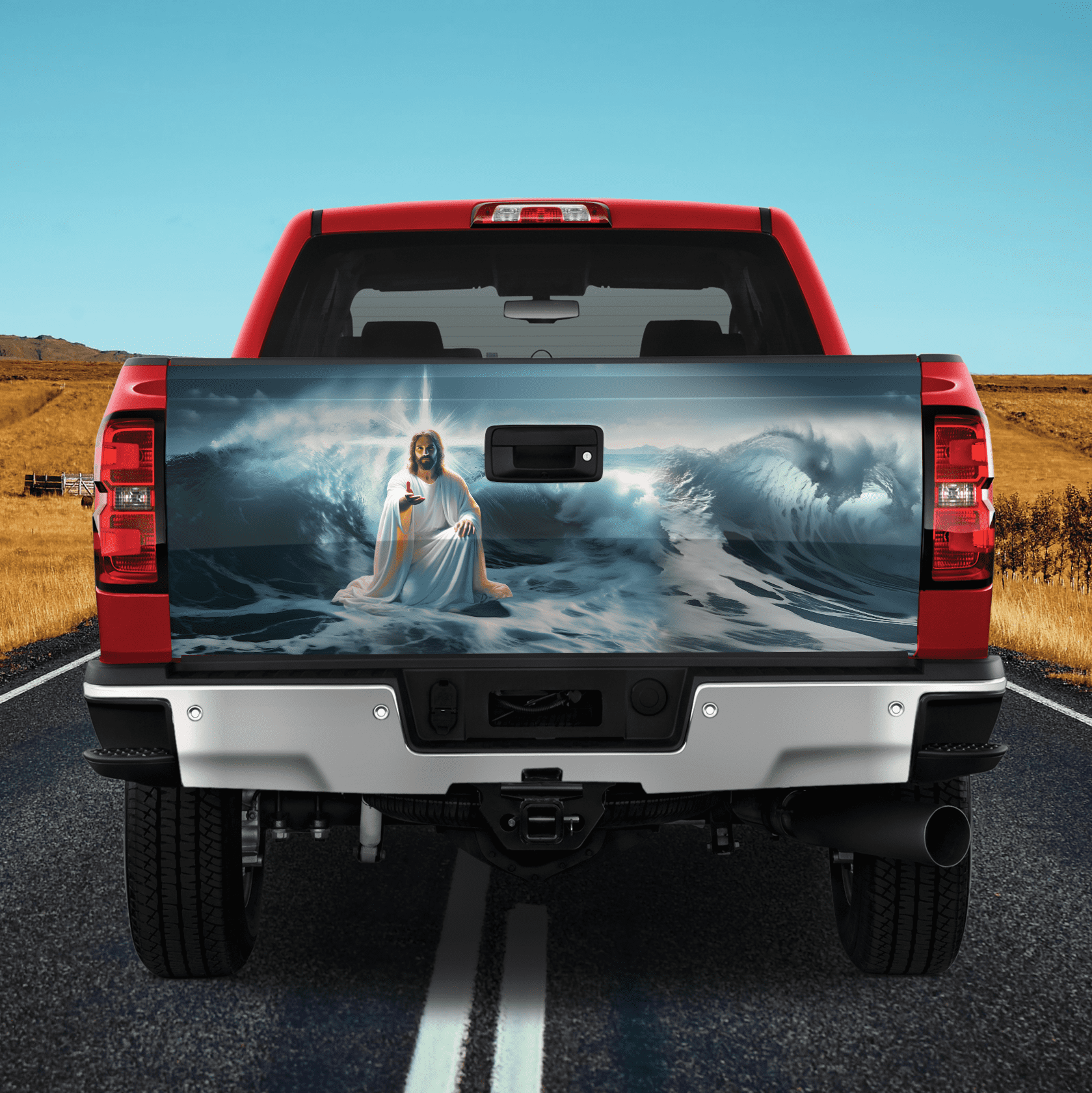 Lotusprinthandmade Jesus Christian Focus On Me Not The Storm Tailgate ...