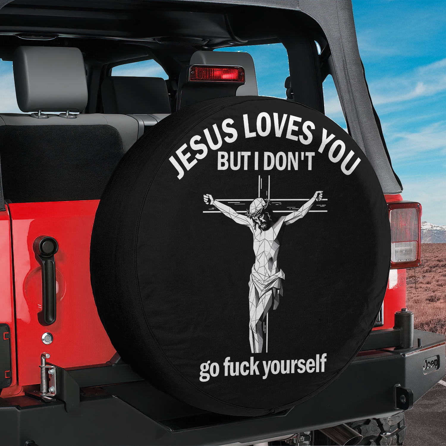 Lotusprinthandmade Jesus Christian Spare Tire Cover Without Backup ...