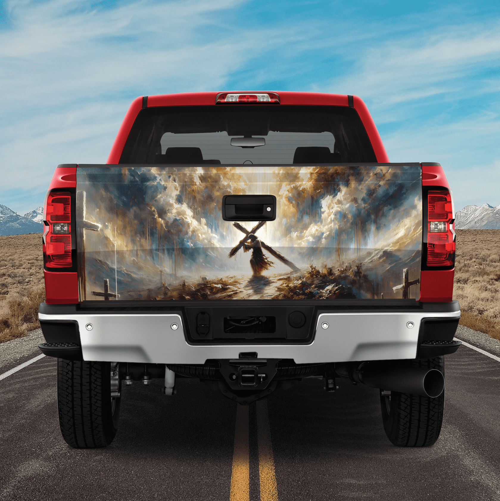 Lotusprinthandmade Jesus Christian Tailgate Wrap 2 Sizes (24"x58 ...