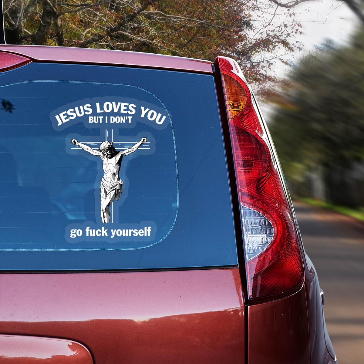 Lotusprinthandmade Jesus Christian Transparent Vinyl Decal 4 Sizes ...