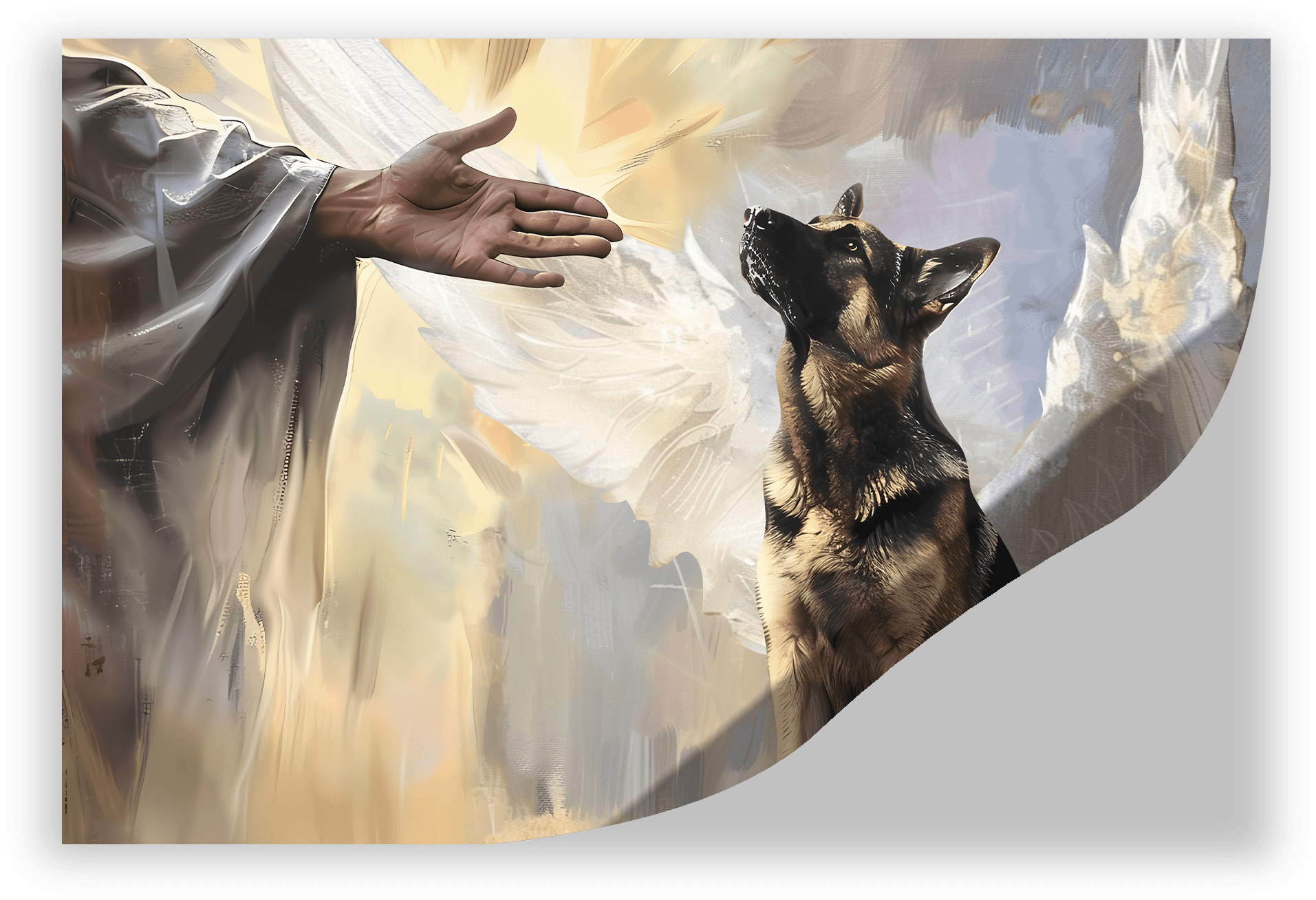 Lotusprinthandmade Jesus German Shepherd Memorial Poster 24" x 36 ...