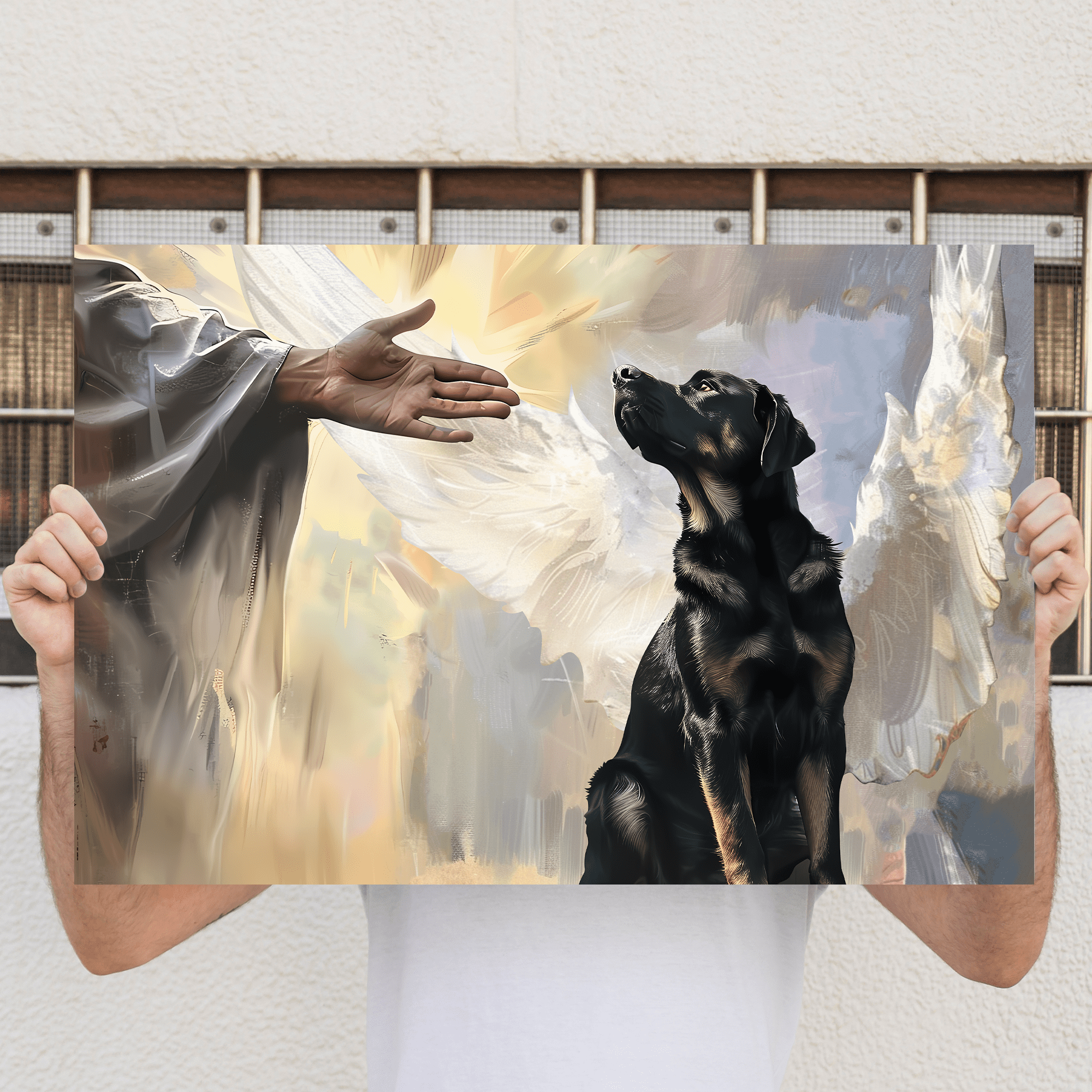 Lotusprinthandmade Jesus Labrador Retriever Memorial Poster 32" x 48 ...