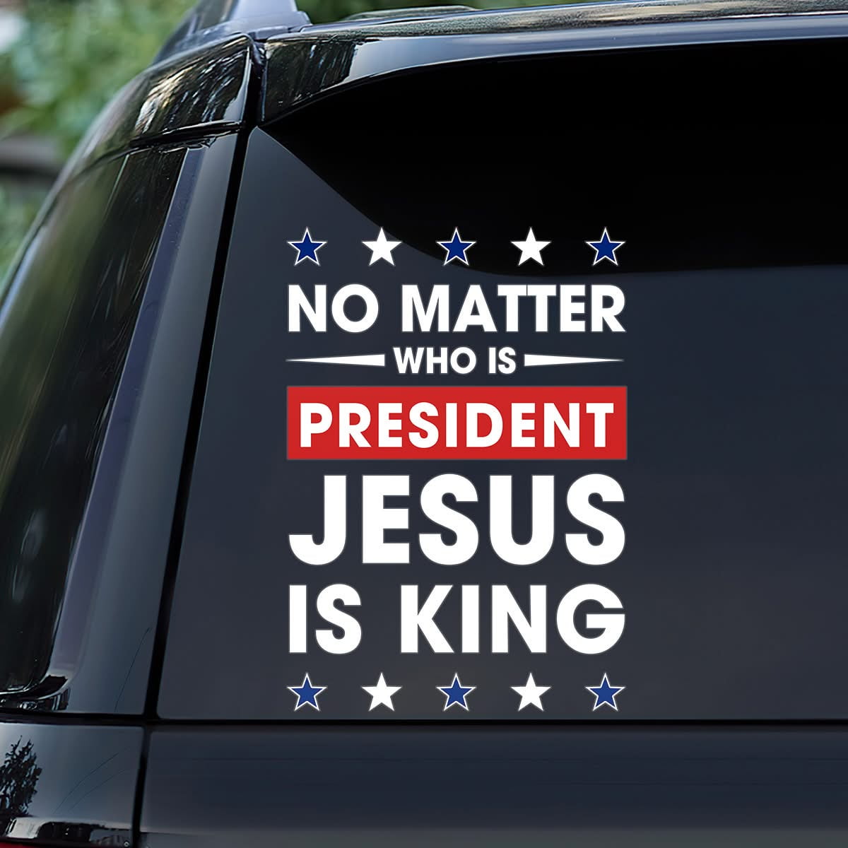 Lotusprinthandmade Jesus No Matter Who Is President Transparent Vinyl ...