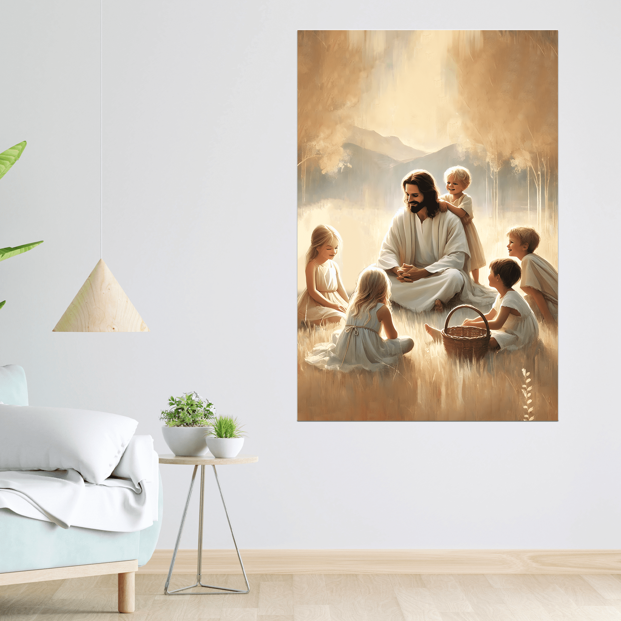 Lotusprinthandmade Jesus Teaching Children Christian Poster 32" x 48 ...