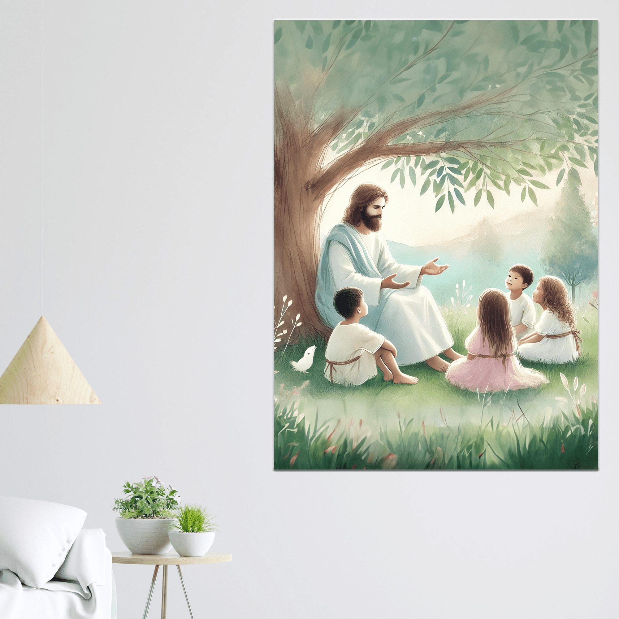 Lotusprinthandmade Jesus Teaching Children Poster 16" x 24", Faith ...