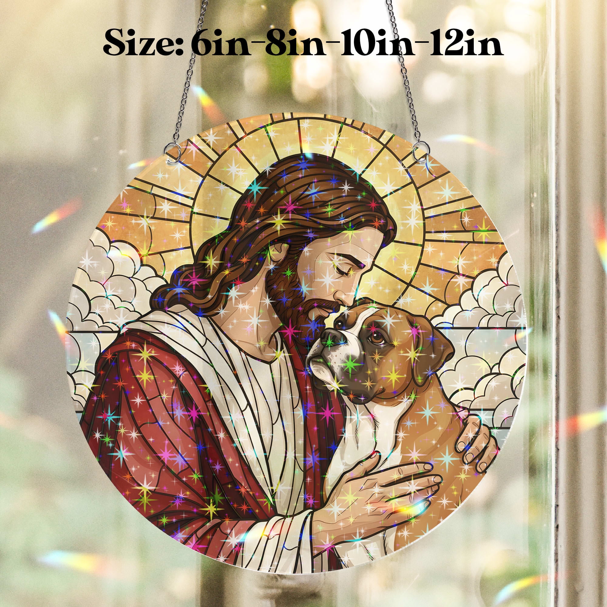 Lotusprinthandmade Jesus and Boxer Christian Gift Custom Shape Star ...