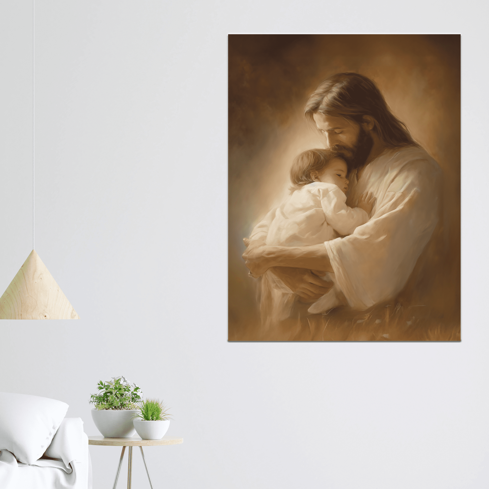 Lotusprinthandmade Jesus and Child Poster 24" x 24", Jesus Christian ...