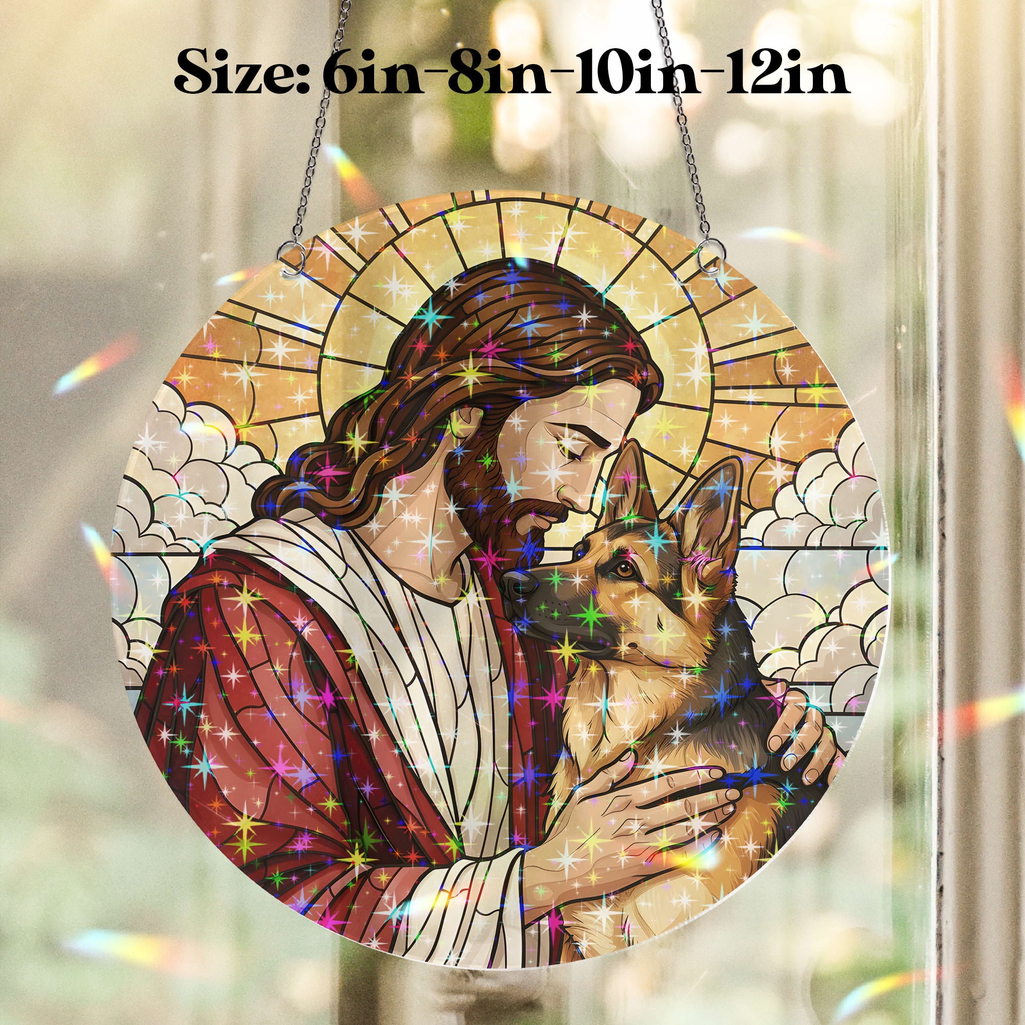 Lotusprinthandmade Jesus and German Shepherd Christian Gift Custom ...