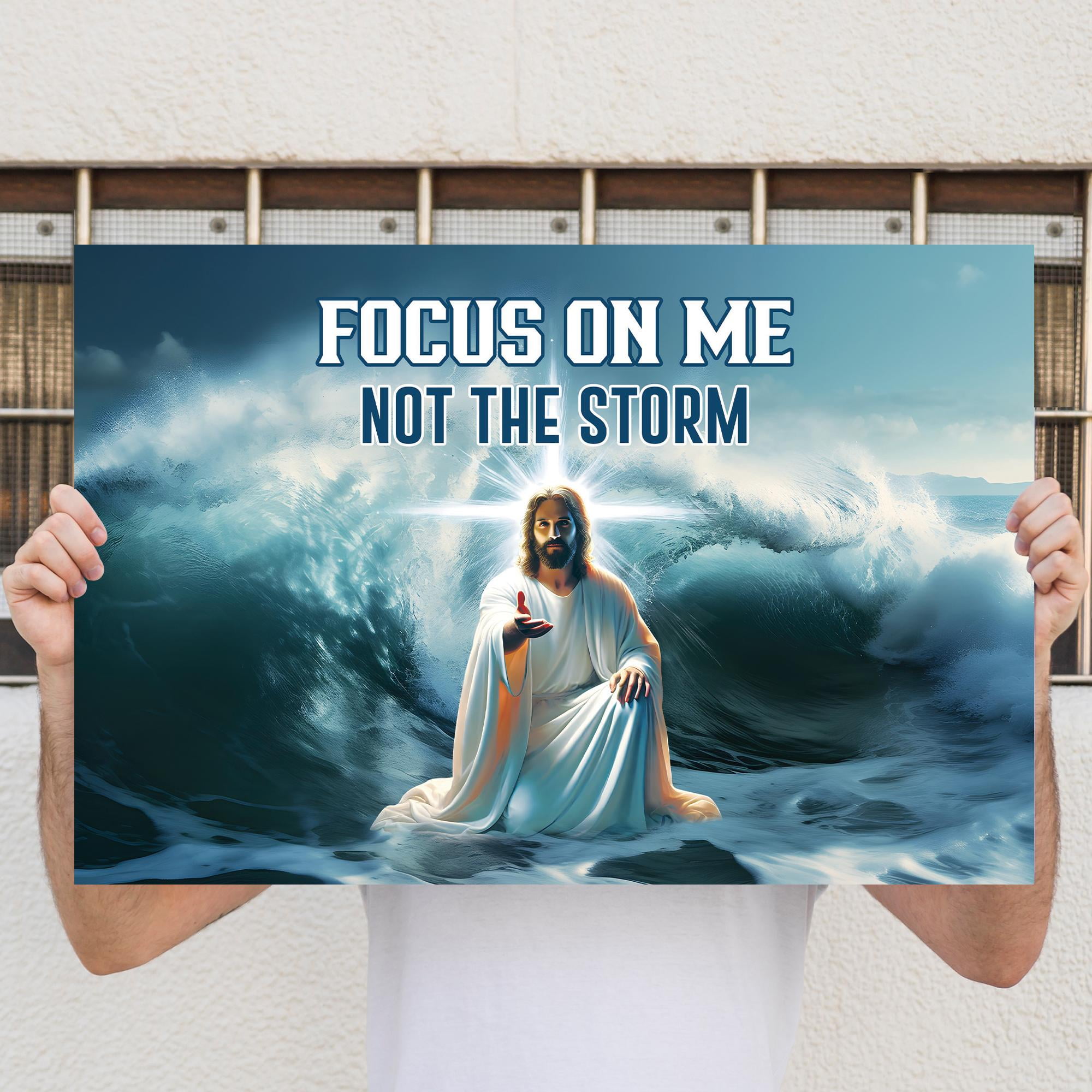 Lotusprinthandmade Jesus on Water Jesus Christian Poster 16" x 16 ...