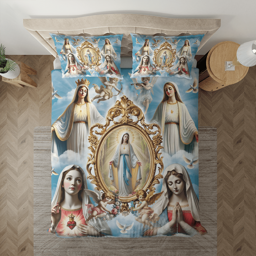 Lotusprinthandmade Jesus's Mother Bedding Set (Made in Vietnam) (60x80 ...