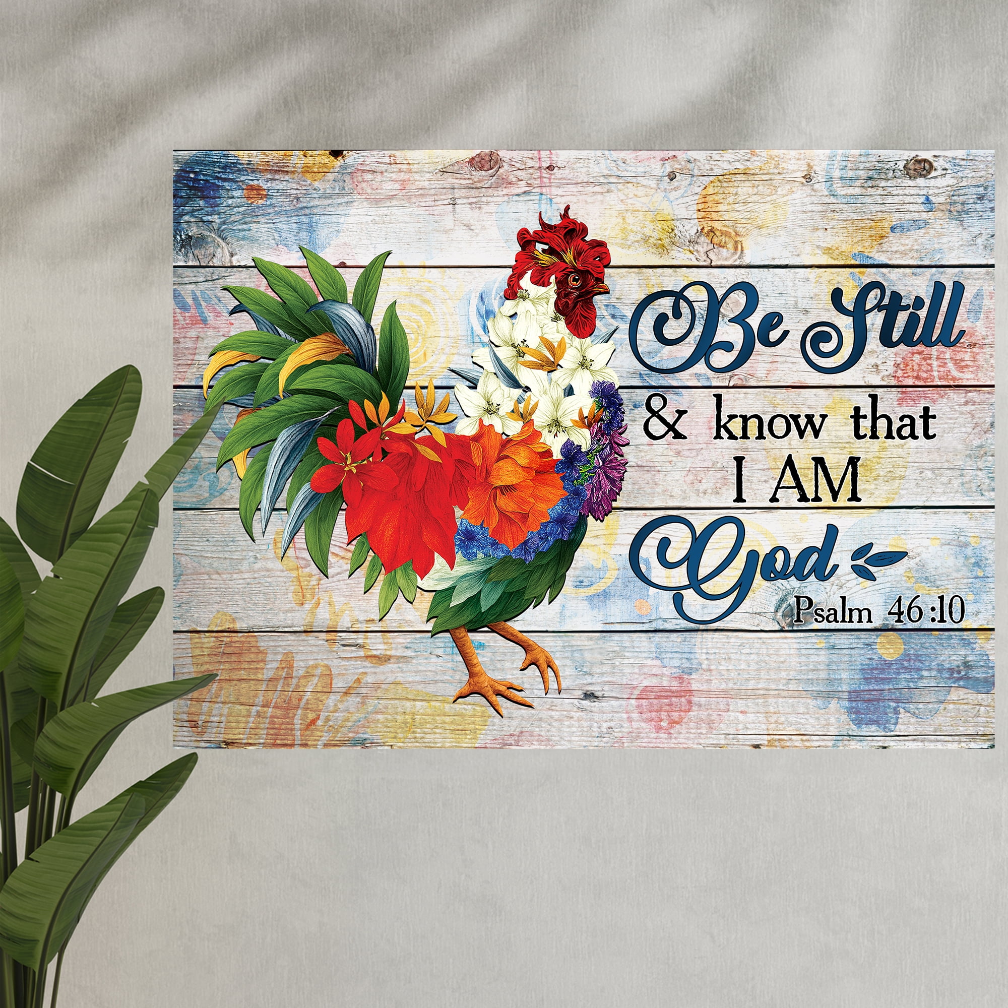 Lotusprinthandmade Know That I Am God Chicken Lovers Poster 18" x 24 ...