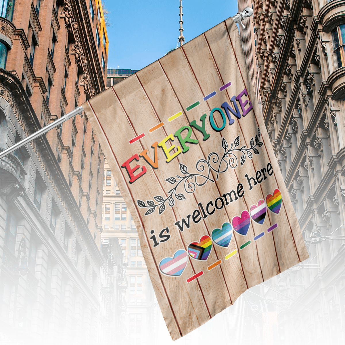 Lotusprinthandmade LGBT Support Welcome 100% Polyester Vertical House ...