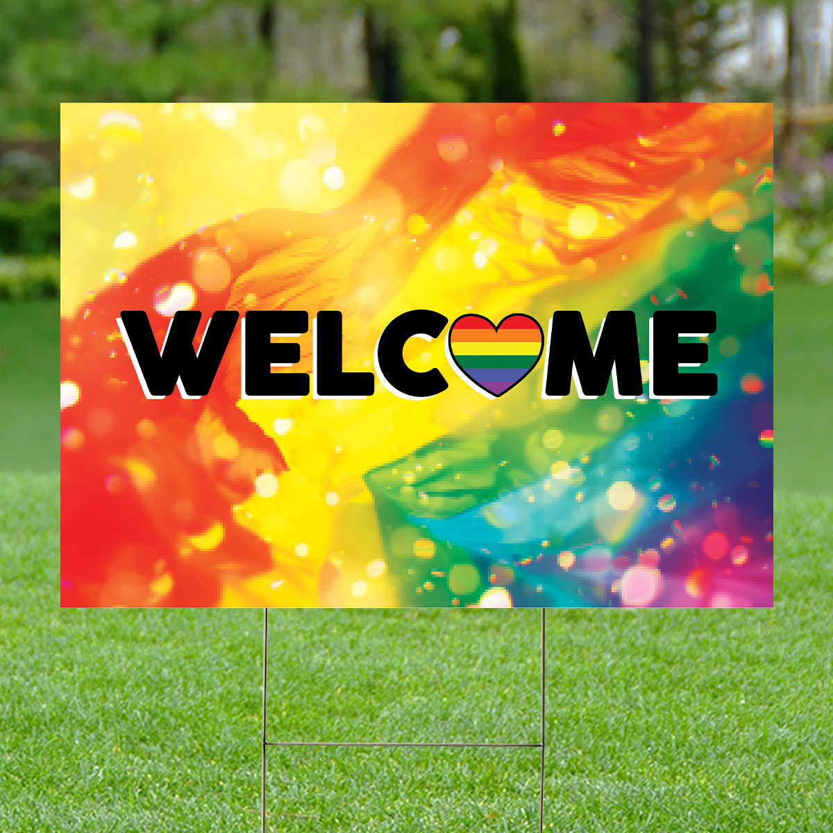 Lotusprinthandmade LGBT Support Welcome Yard Sign, LGBT Yard Sign, LGBT ...