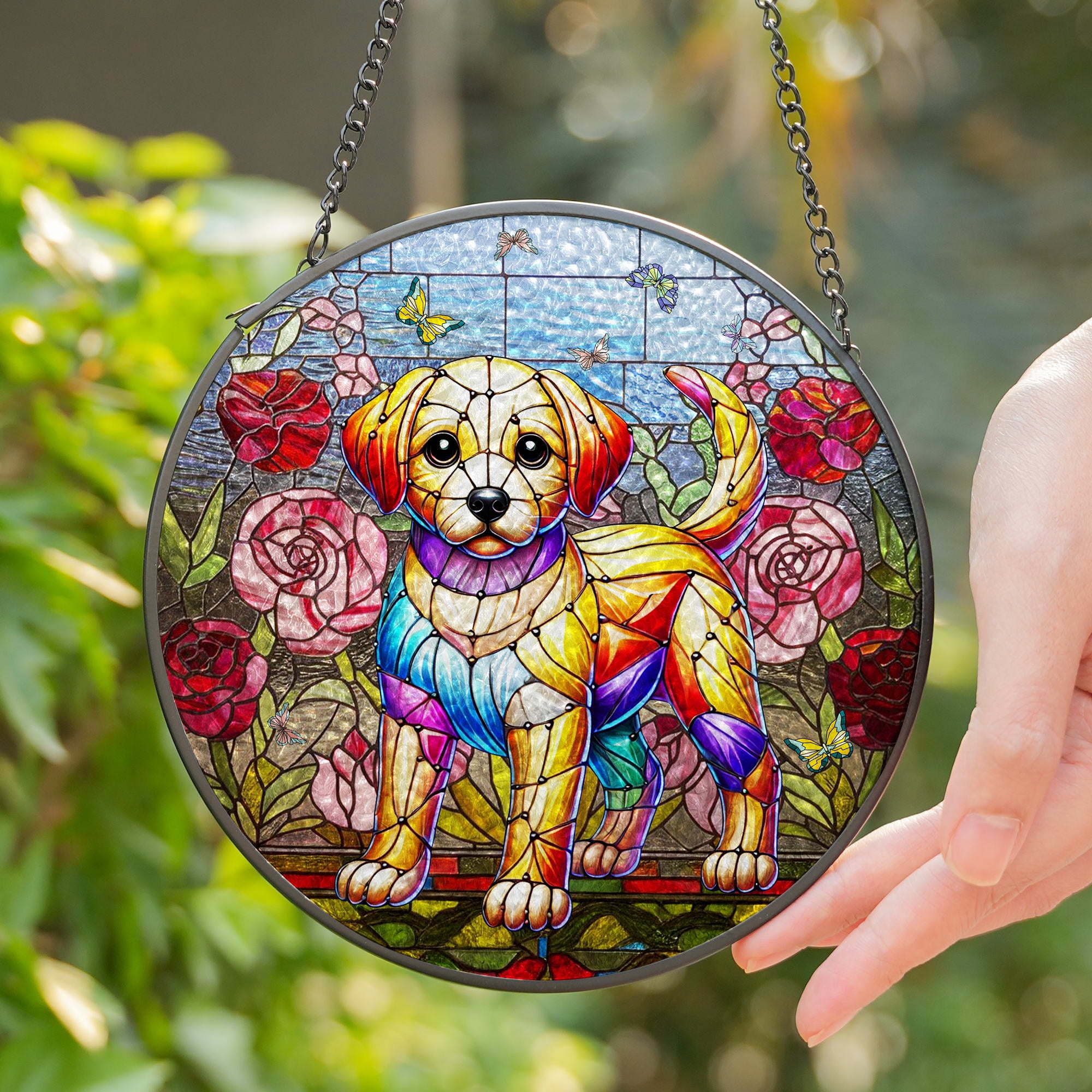 Lotusprinthandmade Labrador Retriever Dog Stained Glass Suncatcher for ...
