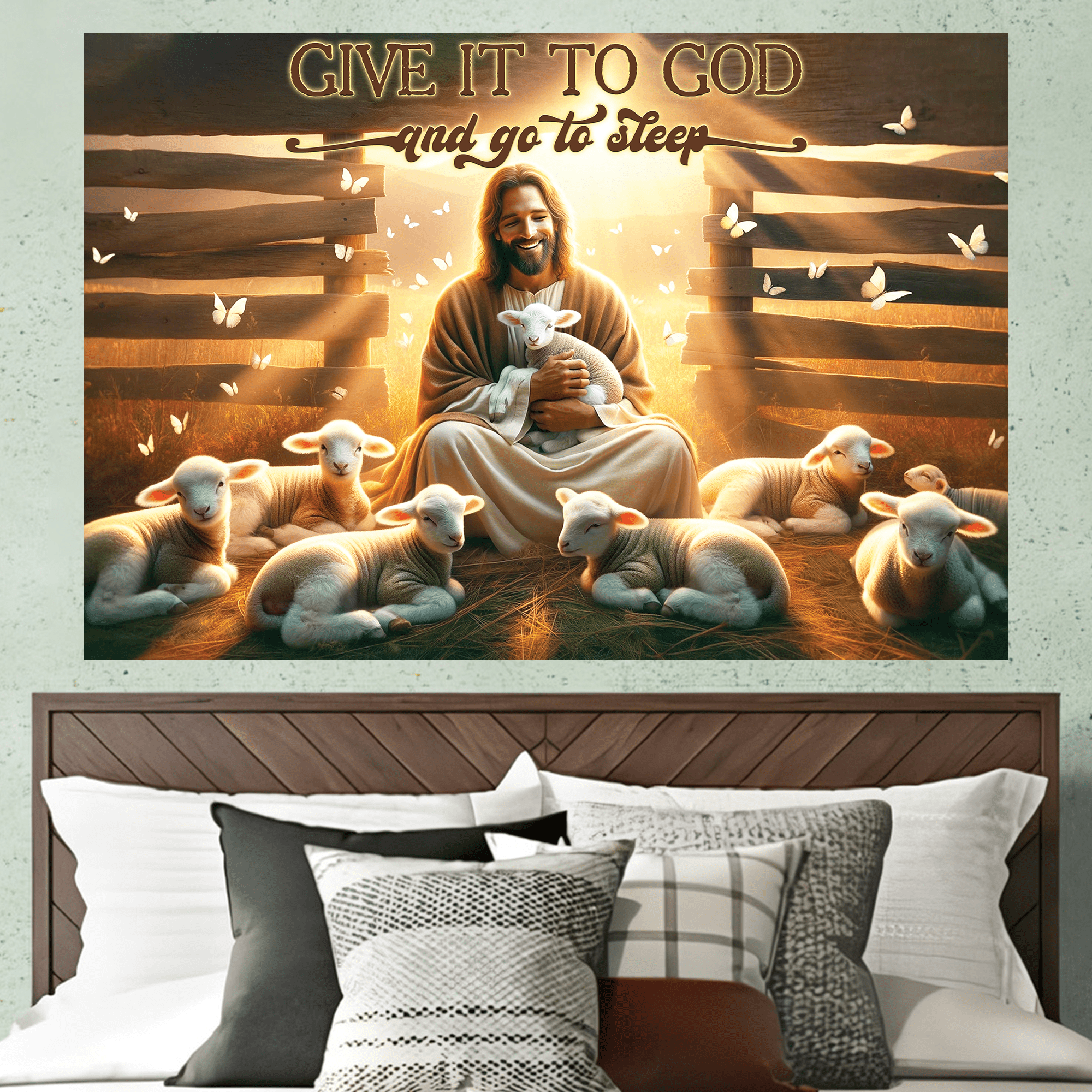 Lotusprinthandmade Lamb Give It To God And Go To Sleep Poster 16" x 24 ...