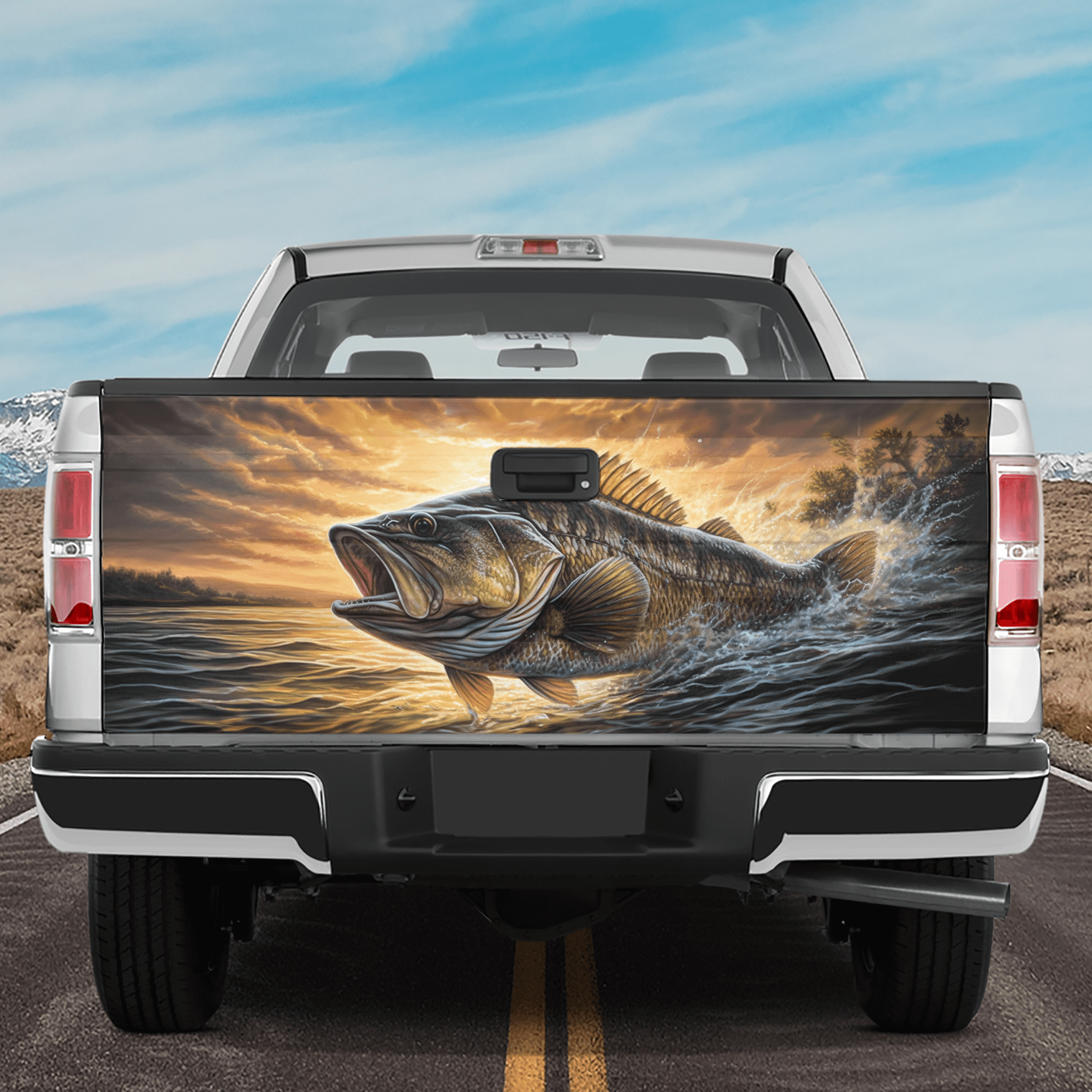 Lotusprinthandmade Largemouth Bass Fishing Tailgate Wrap 2 Sizes (24 ...