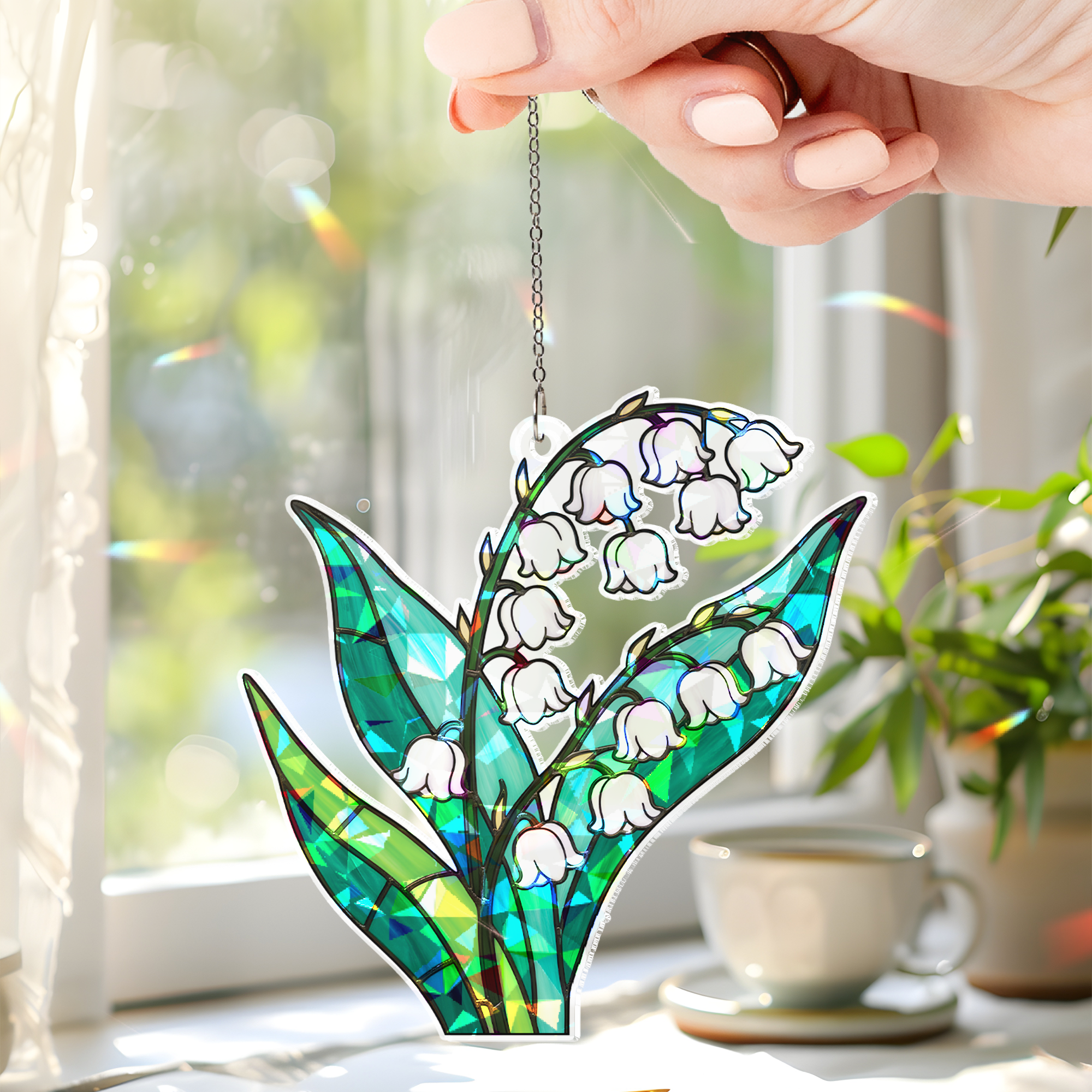 Lotusprinthandmade Lily of the Valley Custom Shape Broken Glass ...