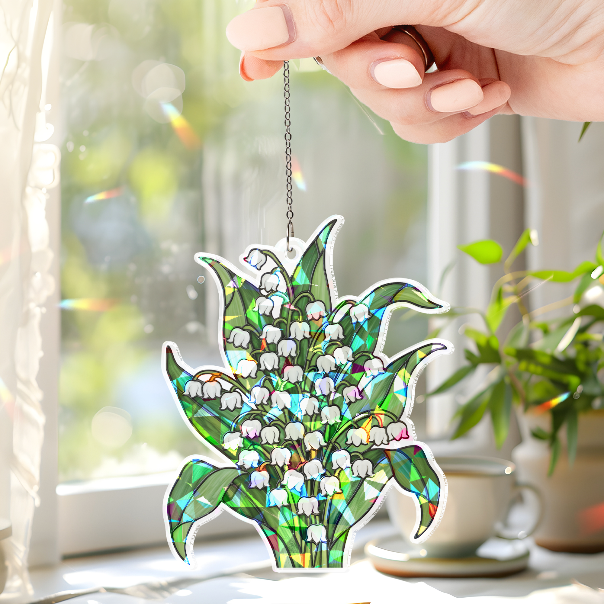 Lotusprinthandmade Lily of the Valley Custom Shape Broken Glass ...