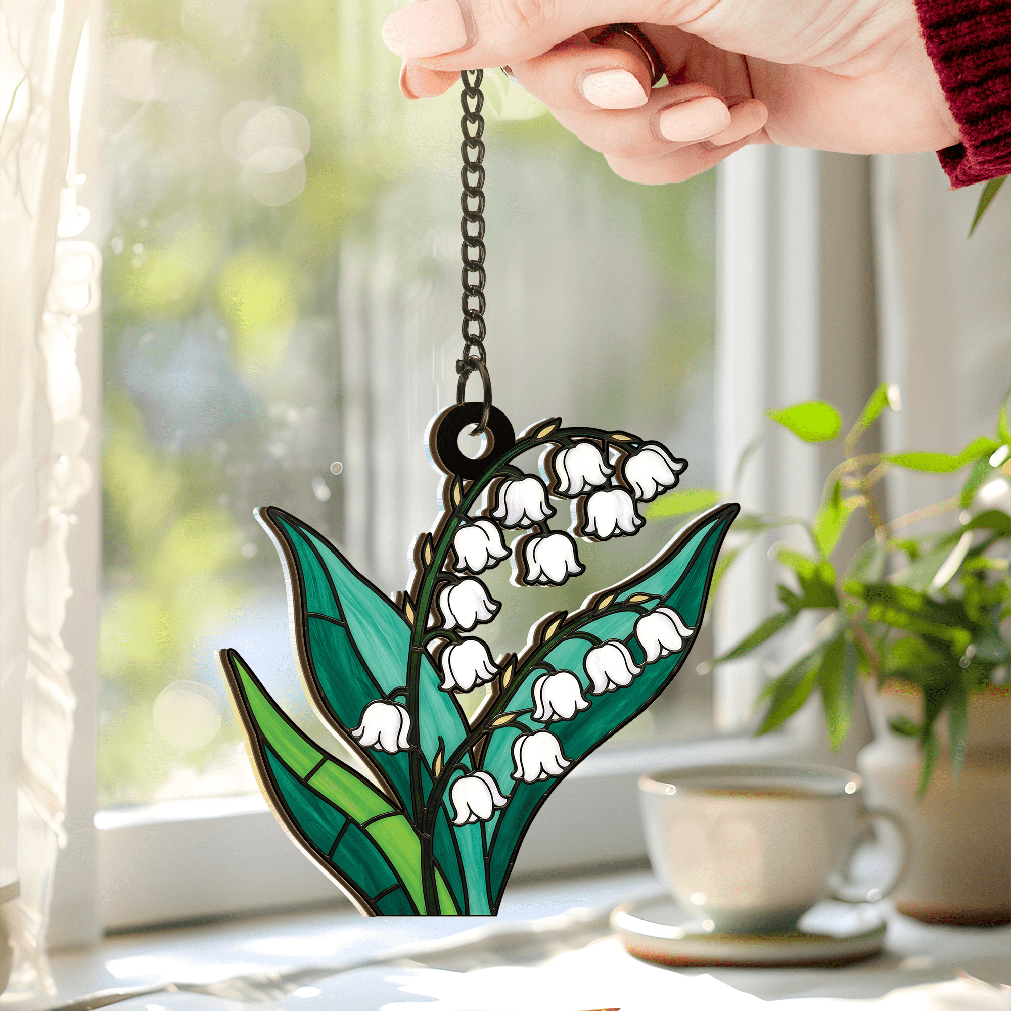Lotusprinthandmade Lily of the Valley Custom Shape Window Hanging ...