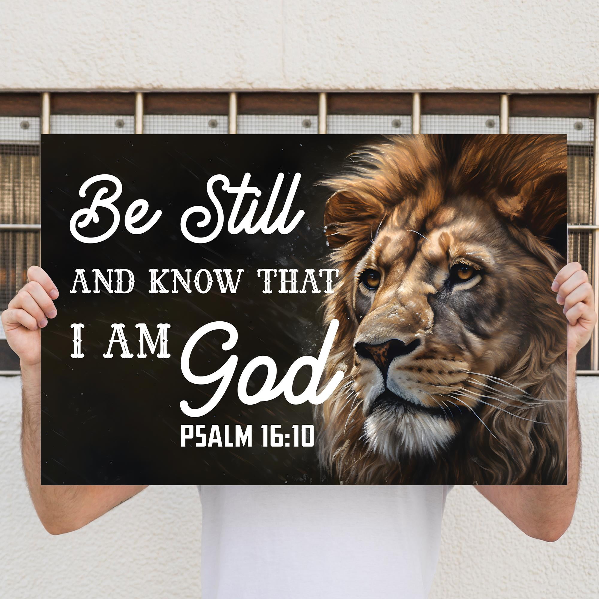 Lotusprinthandmade Lion Animal & Jesus Poster 24" x 36" - Walmart.com