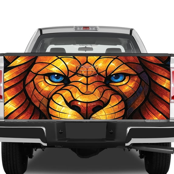 Lotusprinthandmade Lion Animal Tailgate Wrap 2 Sizes (24"x58"), Lion ...