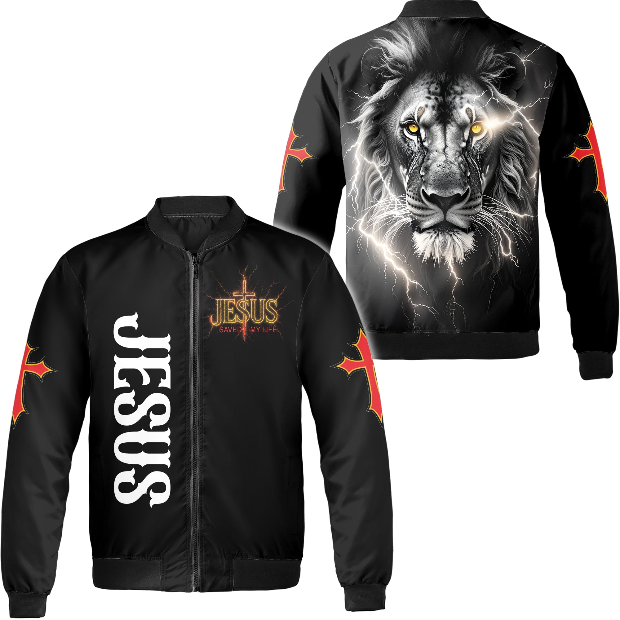 Lotusprinthandmade Lion Jesus All-over Print Bomber Jacket S-5XL ...