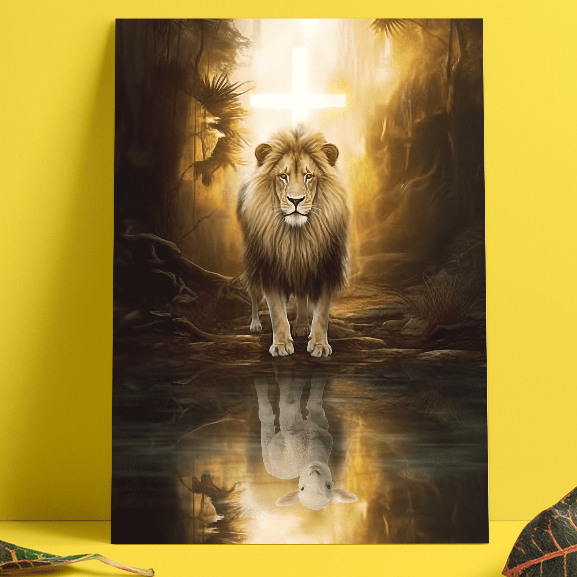 Lotusprinthandmade Lion Lamb Christian Poster 16" x 24", Jesus Poster ...