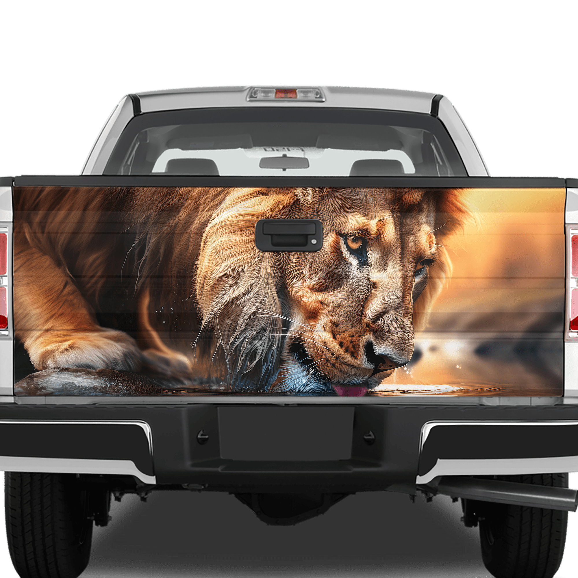 Lotusprinthandmade Lion Tailgate Wrap 2 Sizes (24"x58"), Wildlife ...