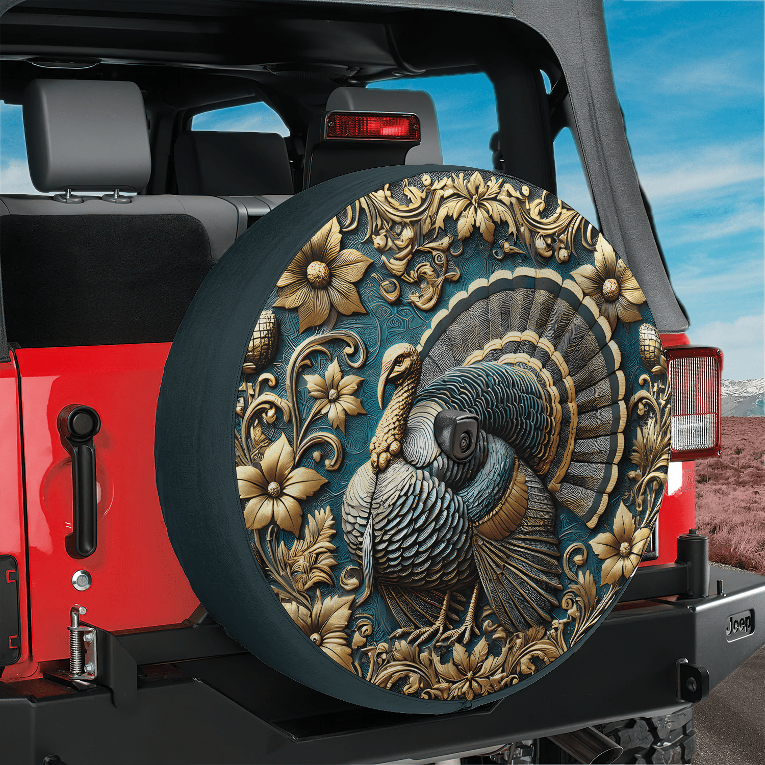 Lotusprinthandmade Love Turkey Animal 3D Spare Tire Cover With Backup ...