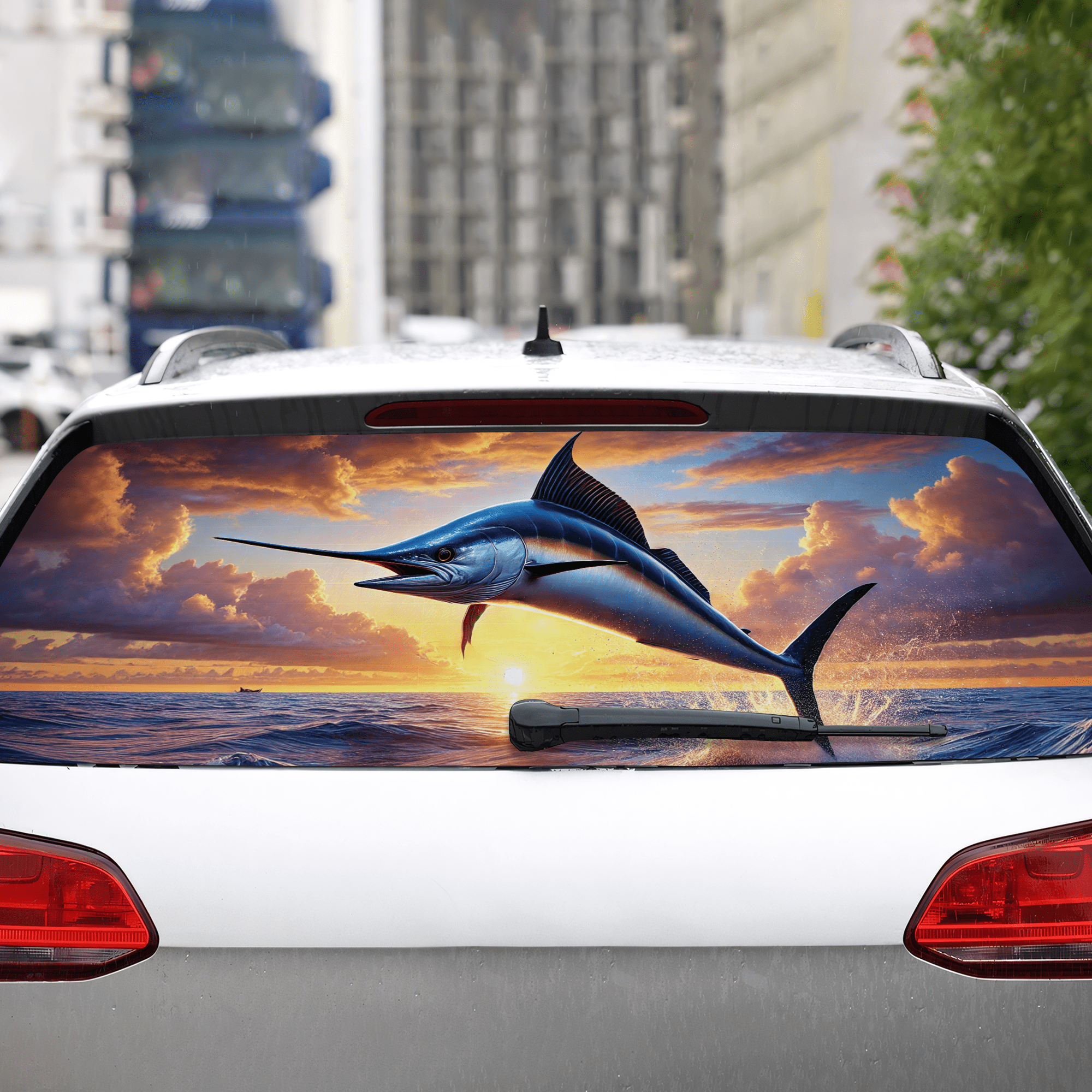 Lotusprinthandmade Marlin Fishing Sailfish Rear Window Car Decal 3 ...
