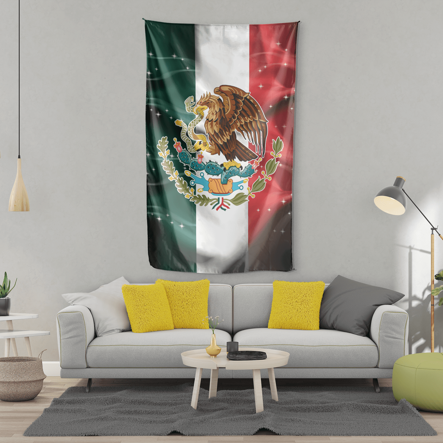 Lotusprinthandmade Mexican 100% Polyester Wall Flag One Size 36 x 60 ...