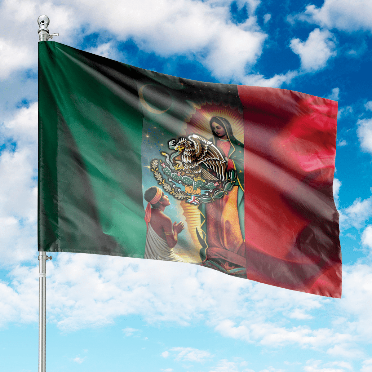 Lotusprinthandmade Mexican Flag Mexico Patriotic 100% Polyester ...