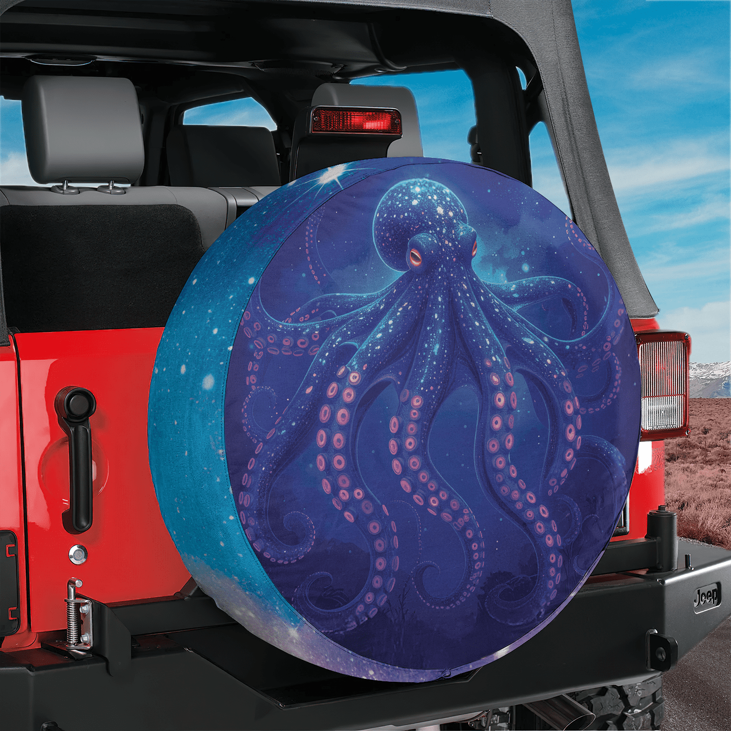 Lotusprinthandmade Octopus Print Spare Tire Cover Without Backup Camera ...