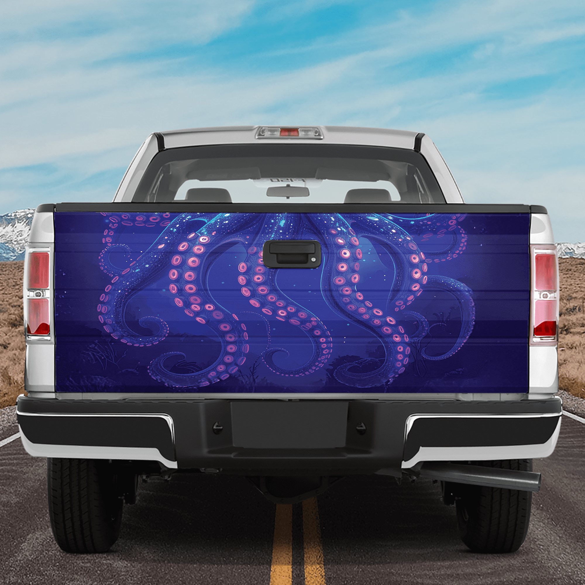 Lotusprinthandmade Octopus Print Tailgate Wrap 2 Sizes (24"x58"), ocean ...