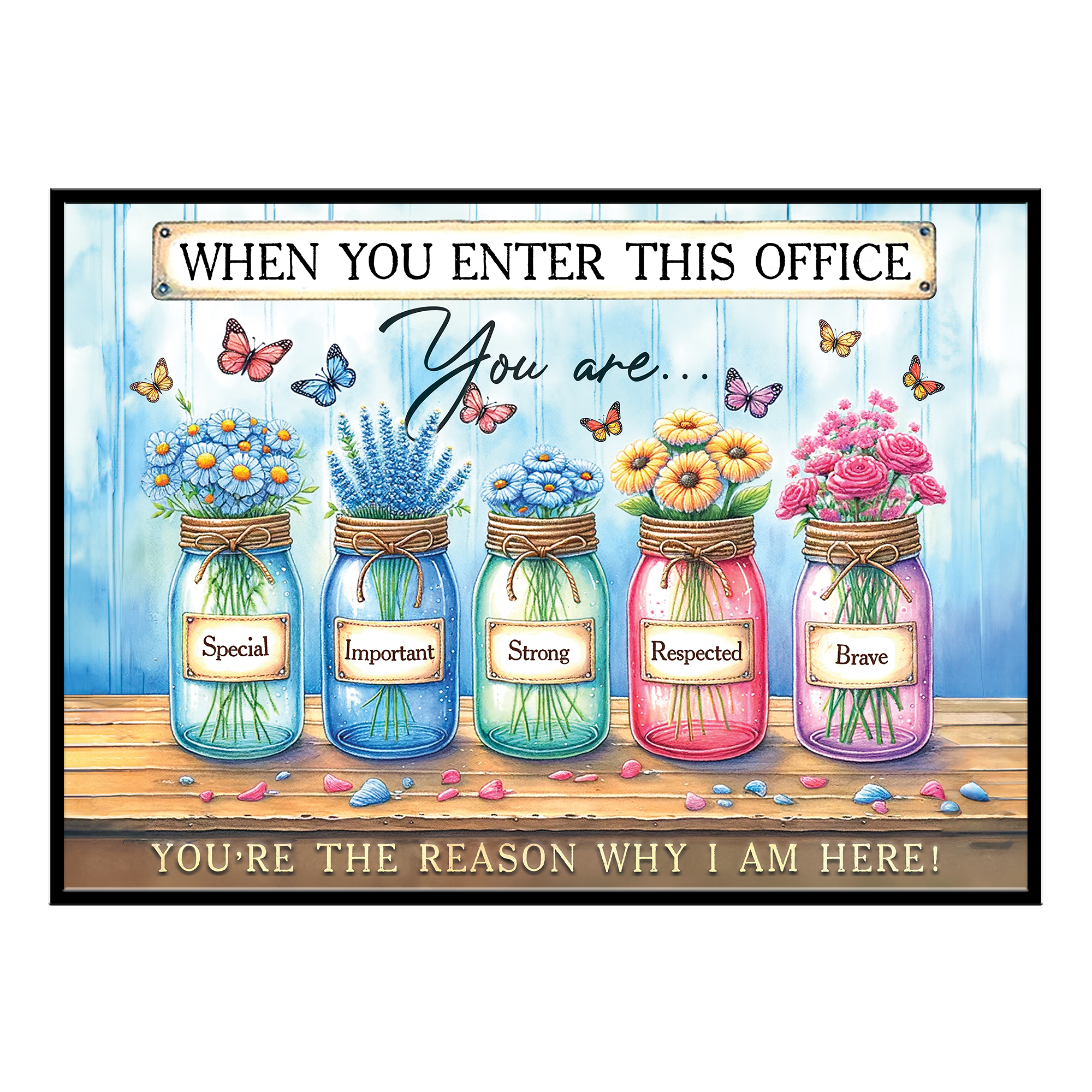 Lotusprinthandmade Office Positive Quote Wall Art When You Enter This ...