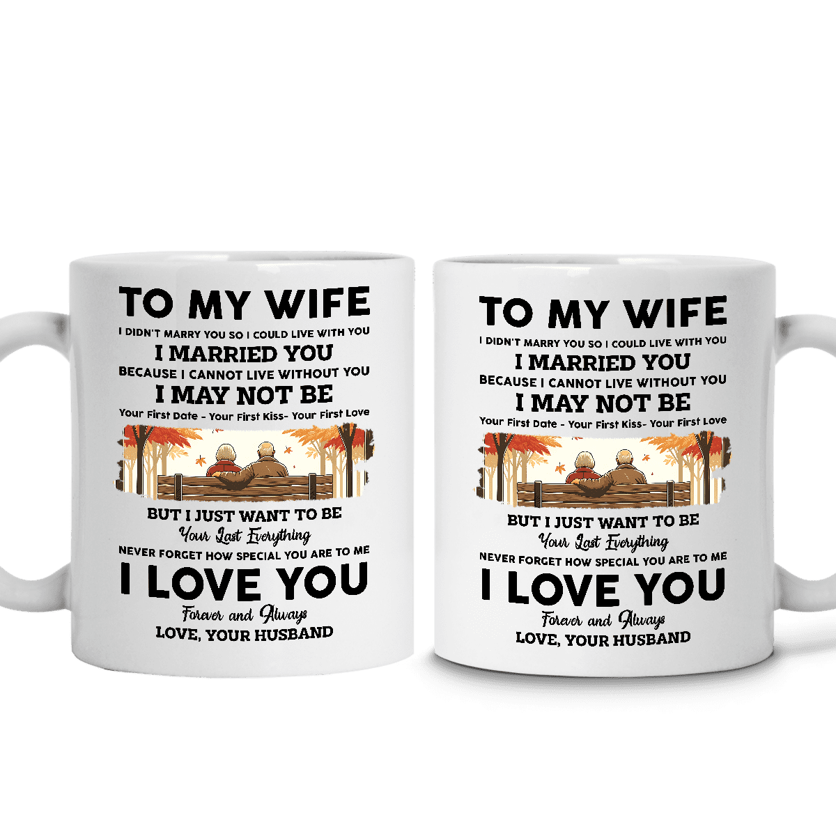 Lotusprinthandmade Old Couple From Husband To My Wife I Cannot Live ...