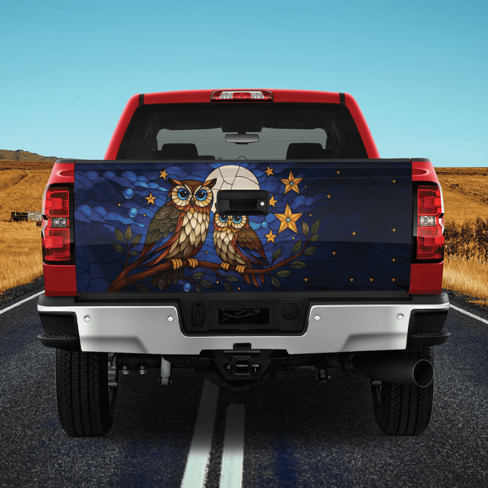 Lotusprinthandmade Owl Mother and Baby Tailgate Wrap 2 Sizes (26"x66 ...