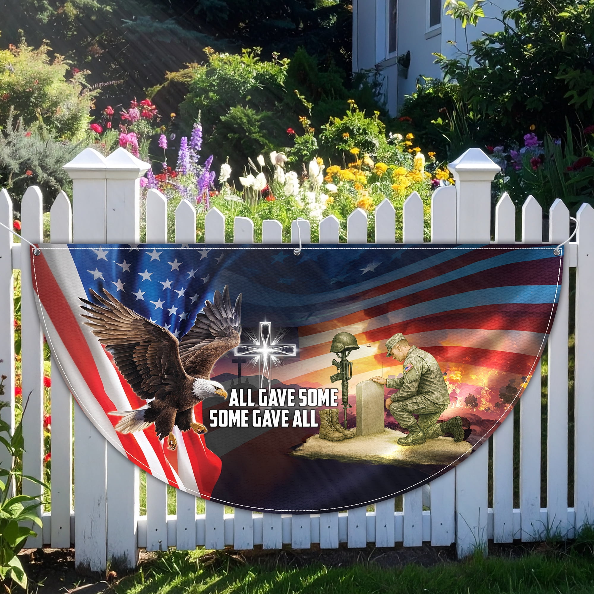 Lotusprinthandmade Patriotic Eagle And Veteran 100% Polyester ...