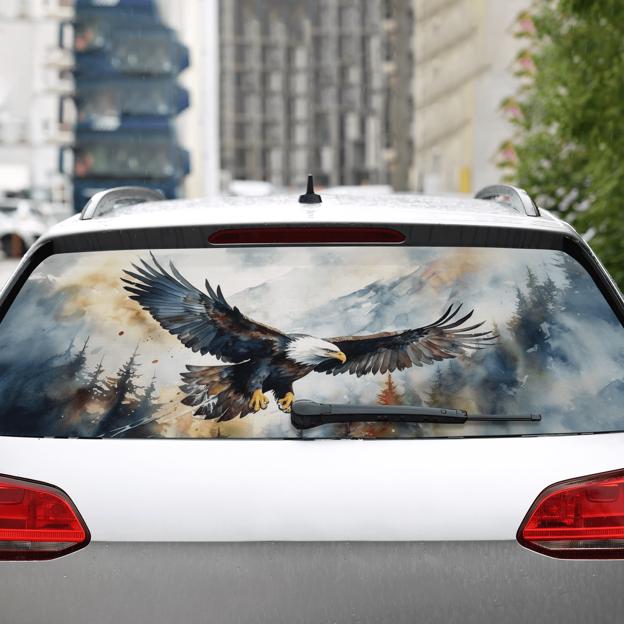 Lotusprinthandmade Patriotic Eagle Rear Window Car Decal 3 Sizes (14x53 ...